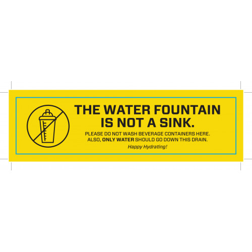 Water Fountain Signage