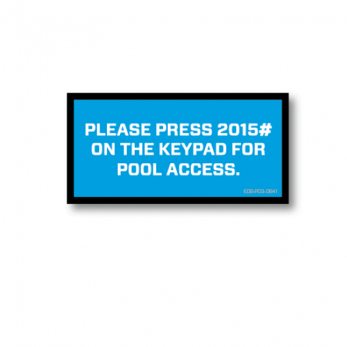 Pool Access (keypad, # Pound Sign)